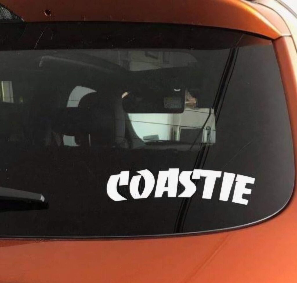 The Original Coastie decal - White - The Custom Decal Co
